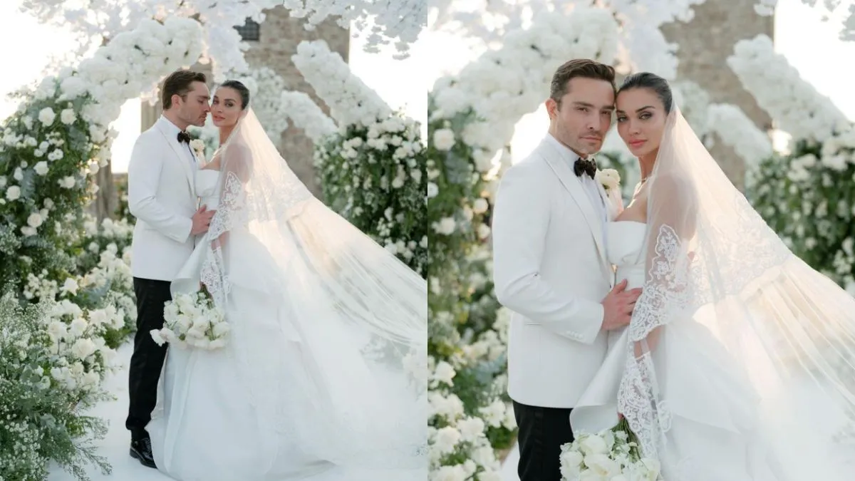 First PHOTOS From Amy Jackson And Ed Westwick's Dreamy Wedding Out Now, Couple Exchange Vows In ...